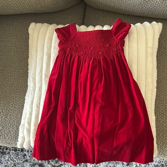 Ralph Lauren | Dresses | Ralph Lauren Scarlet Dress With Smocked Bodice ...